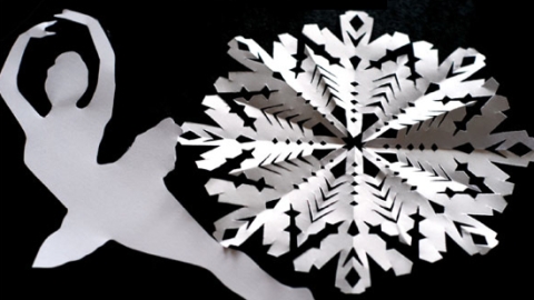 Paper Ballerina Snowflakes - Kids Kubby