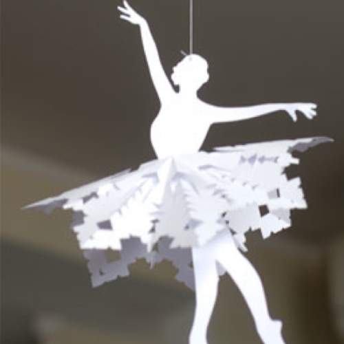 Paper Ballerina Snowflakes - Kids Kubby