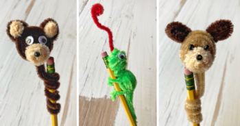 Easy DIY Pipe Cleaner Animals Craft (Cute Pencil Toppers!)