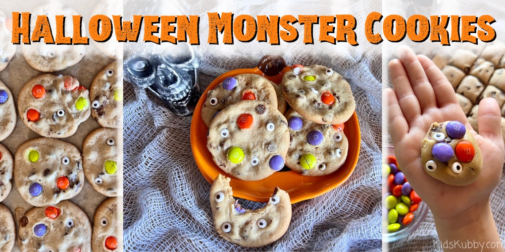Halloween Monster Cookie Recipe - Kids Kubby