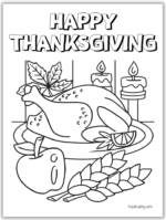 Thanksgiving Coloring Pages for Kids - Kids Kubby