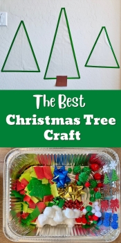 Contact Paper Christmas Tree Craft - Kids Kubby