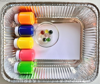 Painting With Marbles - Kids Kubby