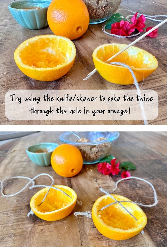DIY Bird Feeder Craft Made With Oranges - Kids Kubby