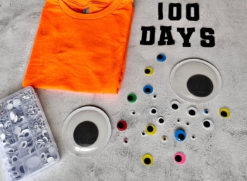 100 Days of School Shirt Idea - Googly Eye Monster - Kids Kubby