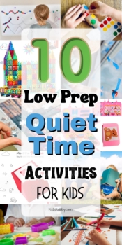 Simple Low Prep Quiet Time Activities