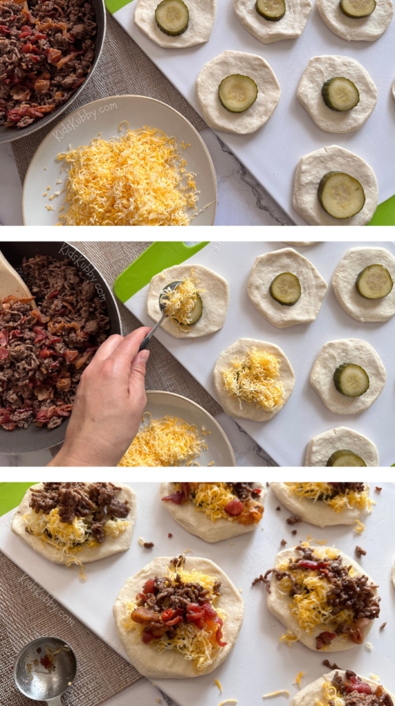 Cheeseburger Biscuit Bombs - Kids Kubby