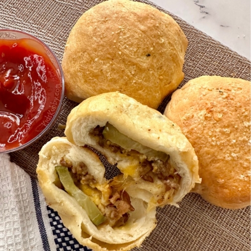 Cheeseburger Biscuit Bombs - Kids Kubby