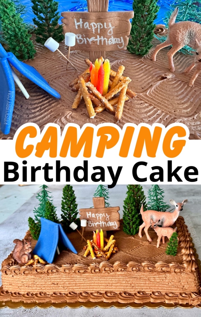 Camp Fire Cake - Easy Peasy Birthday Cake Idea - Kids Kubby