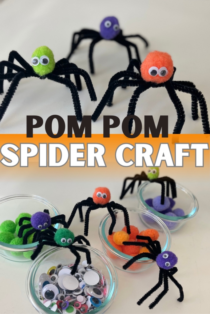 DIY Spider Craft: Pipe Cleaners, Pom Poms, and Googly Eyes