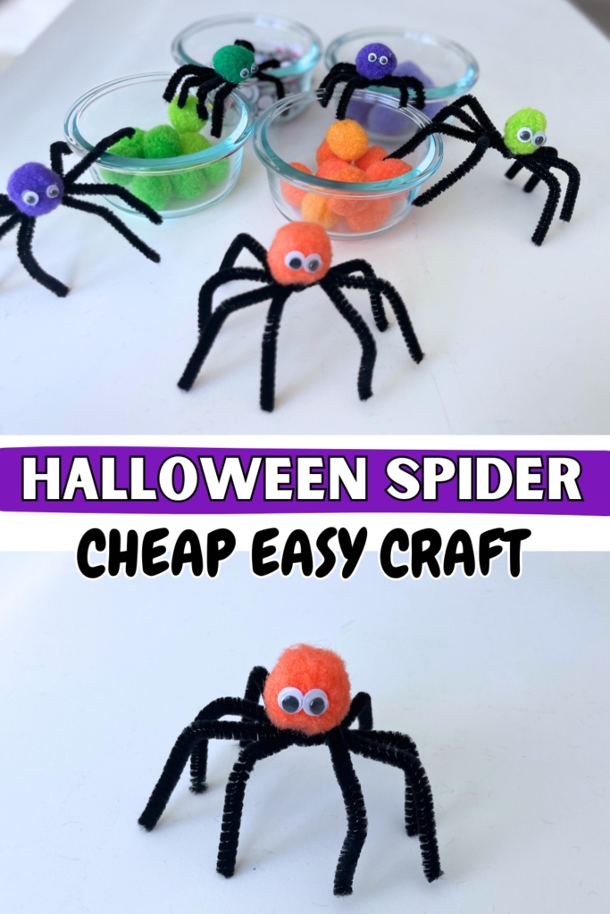 DIY Spider Craft: Pipe Cleaners, Pom Poms, and Googly Eyes