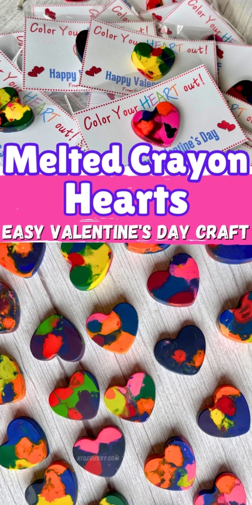 Melted Crayon Hearts - Kids Kubby