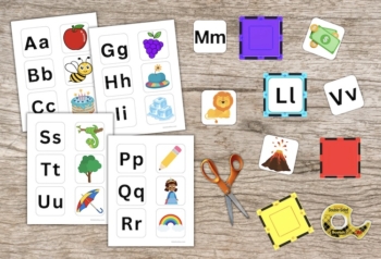 Beginning Letter Sounds Matching Game (Using Magnetic Tiles)
