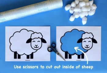 Cotton Ball Sheep Craft - Kids Kubby