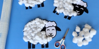 Cotton Ball Sheep Craft - Kids Kubby