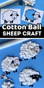 Cotton Ball Sheep Craft - Kids Kubby