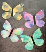 Tissue Paper Painted Butterfly Art