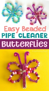 Beaded Pipe Cleaner Butterflies (With Step-by-Step Photos)