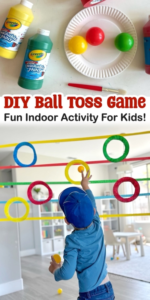 Easy Homemade Ball Toss Game (Fun Indoor Activity For Kids!)