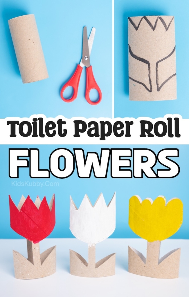 Easy Toilet Paper Roll Flower Craft
