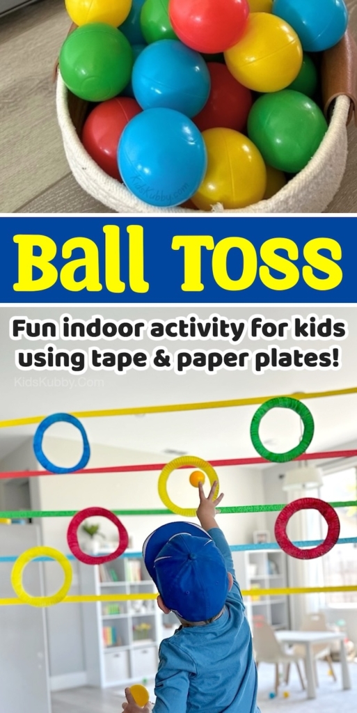 Easy Homemade Ball Toss Game (Fun Indoor Activity For Kids!)