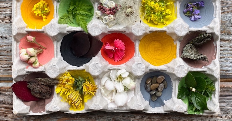 Painted Egg Carton Scavenger Hunt For Kids