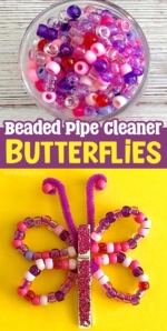 Beaded Pipe Cleaner Butterflies With Step By Step Photos