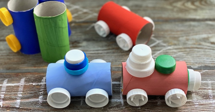 Easy Toilet Paper Roll Train Craft For Kids