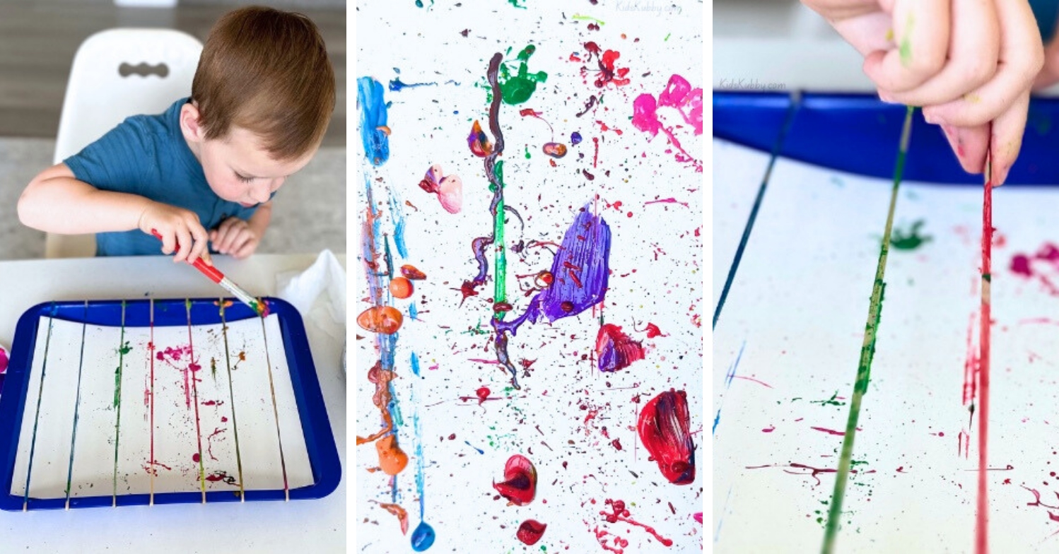 Rubber Band Snap Painting