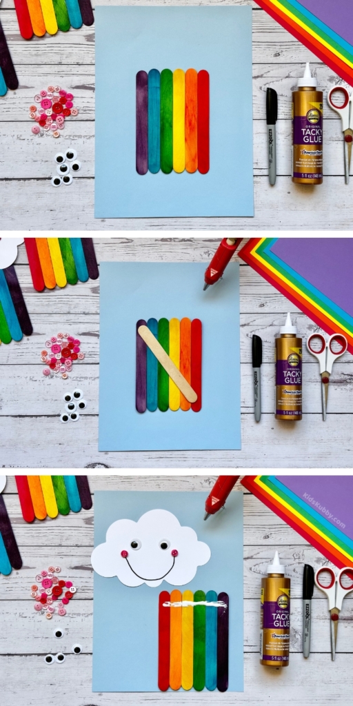 Popsicle Stick Rainbows