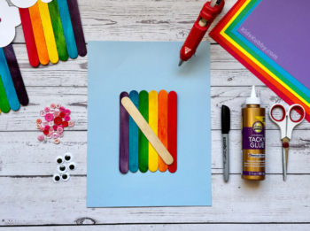 Popsicle Stick Rainbows