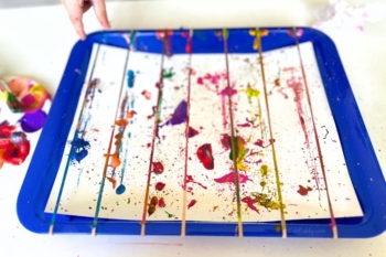 Rubber Band Snap Painting