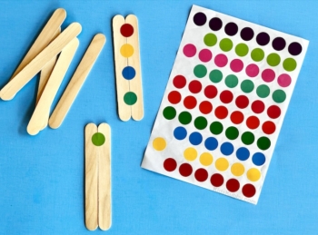 Popsicle Stick Dot Matching Game