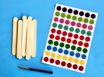 Popsicle Stick Dot Matching Game
