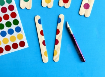 Popsicle Stick Dot Matching Game