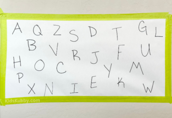 Alphabet Post-It Match