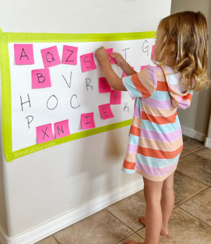 Alphabet Post-It Match