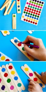 Popsicle Stick Dot Matching Game