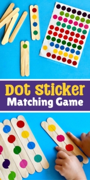 Popsicle Stick Dot Matching Game