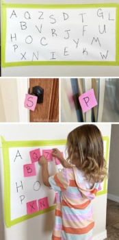 Alphabet Post-It Match