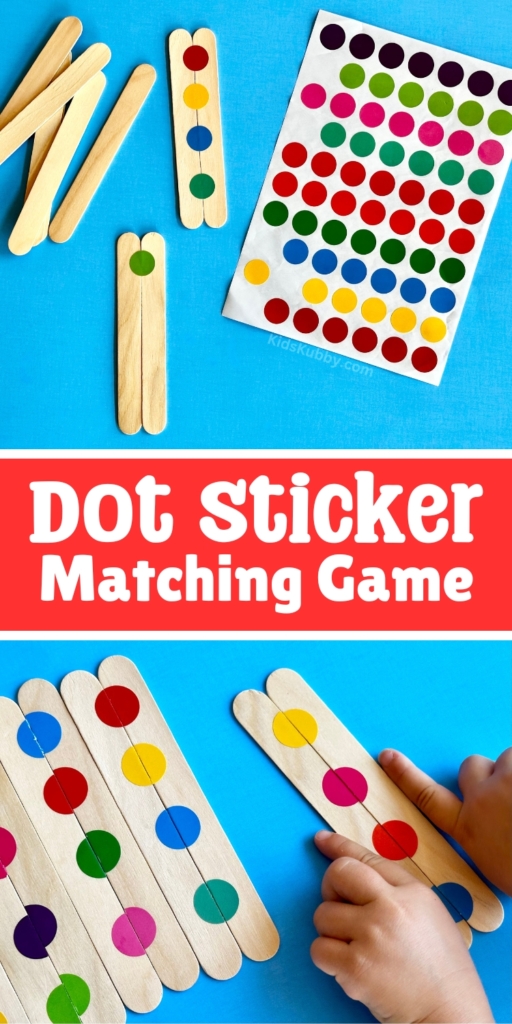 Popsicle Stick Dot Matching Game