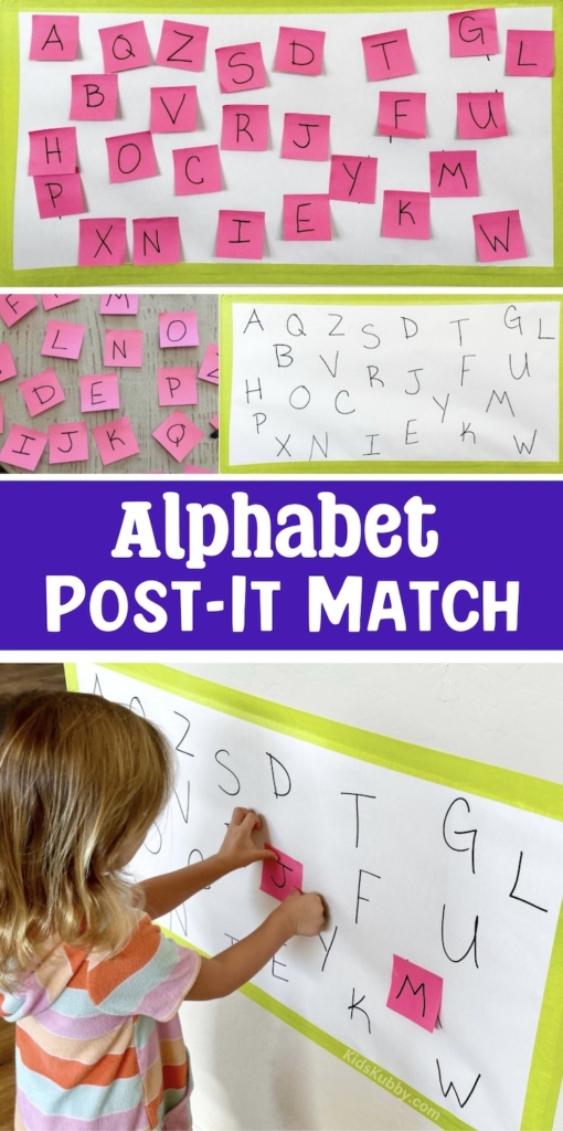 Alphabet Post-It Match
