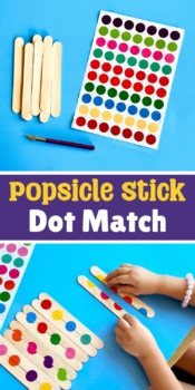 Popsicle Stick Dot Matching Game