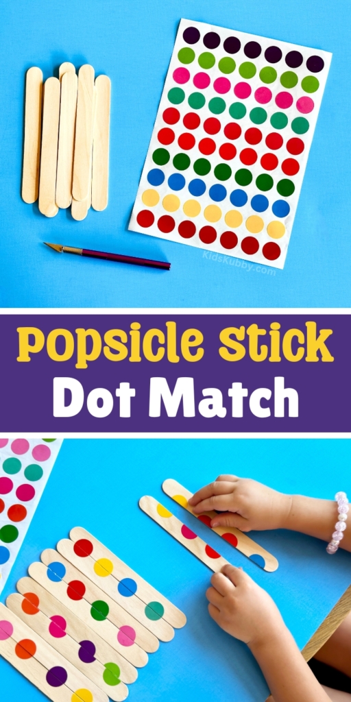 Popsicle Stick Dot Matching Game