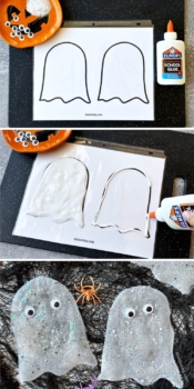 Halloween Glue Ghosts