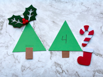 Christmas Tree Counting Activity Using Dot Stickers