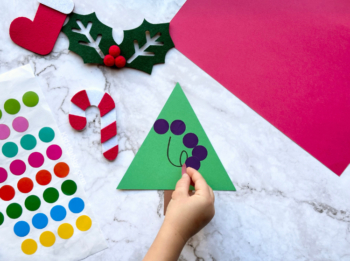 Christmas Tree Counting Activity Using Dot Stickers