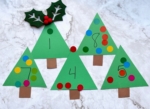 Christmas Tree Counting Activity Using Dot Stickers