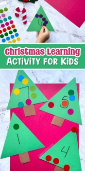 Christmas Tree Counting Activity Using Dot Stickers