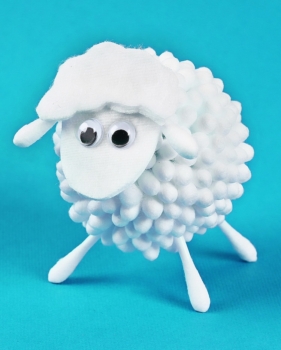 Adorable Q-Tip Sheep Craft